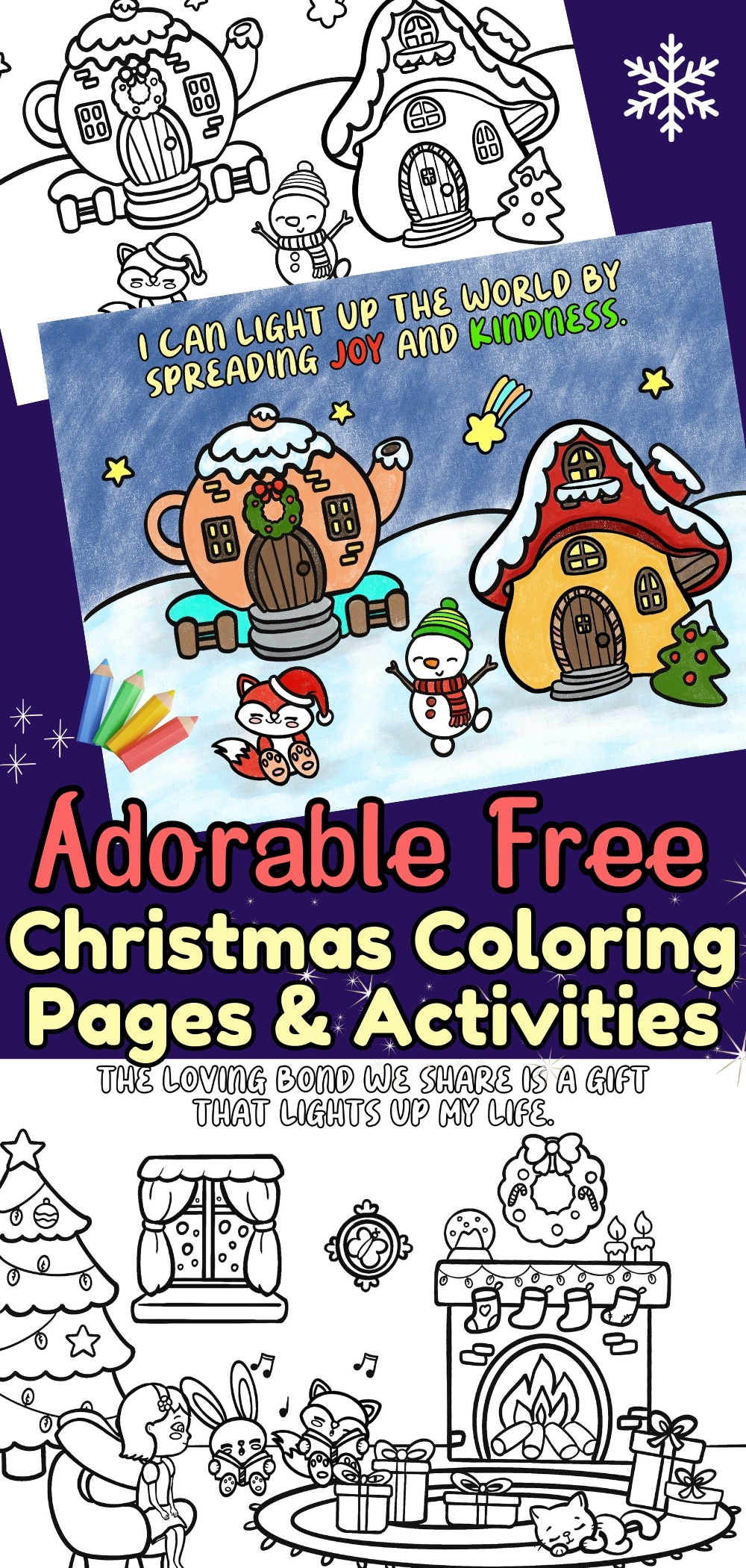 Raising & Connecting - Free Christmas Coloring Pages with Inspiring ...